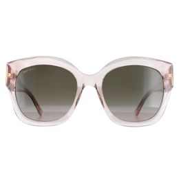 Jimmy Choo LEELA/S FWM HA transparante roze bruine zonnebril met kleurverloop