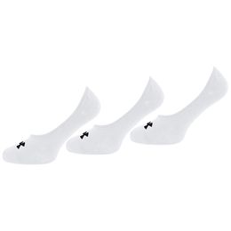 Under Armour 3-Pack-Herren wei&szlig;e ultra-niedrige Socken