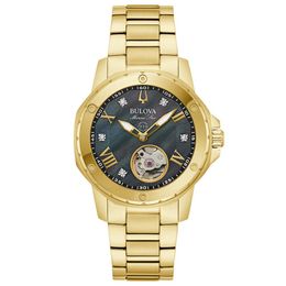 Bulova Marine Star Damen Gold Uhr 97P171