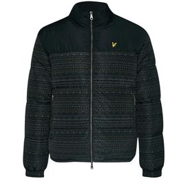 Lyle & Scott Lyle & Scott Fair Isle Reversible schwarze Pufferjacke