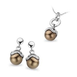 Orphelia Damen 925 Sterling Silber Set: Kettenanh&auml;nger + Ohrringe - Silber SET-5028