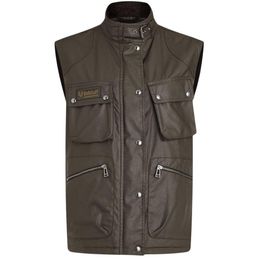 Belstaff Waxed Edition Dunkelgr&uuml;ne Giletjacke