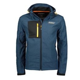 Geografische Norwegen-Jacke f&uuml;r Herren. Die Jacke ist aus hochwertigem Polyester gefertigt und hat ein warmes Innenfutter. Marke: Geographical NorwayModellname: Softshell Jacke TorefactKategorie: Softshell Jacke HerrenMaterialien: PolyesterFarbe: blau