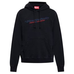 Diesel Industry Denim Division Design Schwarzer Kapuzenpullover