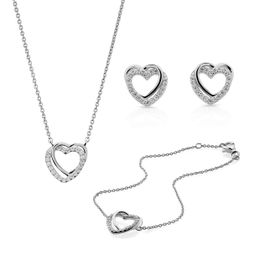 Orphelia 'Ariana' Damen Set aus 925 Sterling Silber: Armband + Ohrringe + Halskette - Silber SET-7482