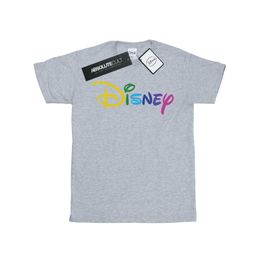Disney - "Colour Logo" T-Shirt f&uuml;r Damen (Grau)
