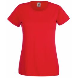 Fruit of the Loom - T-Shirts mit kurzen &Auml;rmeln - Damen (Rot)