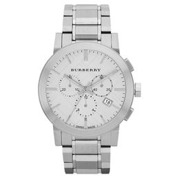 Burberry BU9350 Gro&szlig;e Karo-Edelstahl-Armband Herrenuhr