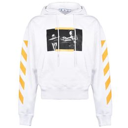 Off-White Karawane Malerei &uuml;ber wei&szlig;em Hoodie