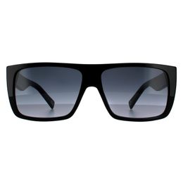 Marc Jacobs Rectangle Unisex Sonnenbrille Schwarz Grau Dunkelgrau Gradient