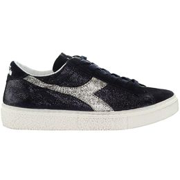 Diadora Montecarlo Glitzer Dirty Damen Schwarz Sneakers
