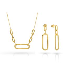 Orphelia 'Essence' Damen-Set aus 925er Sterlingsilber: Halskette + Ohrringe &ndash; Gold SET-7560/G