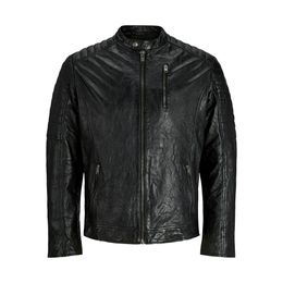 Jack & Jones Richard Leather Jacket von Jack & Jones in der farbe Schwarz.