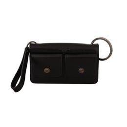 Dolce & Gabbana Dolce & Gabbana Schwarze Leder Handgelenk Mini Tasche Karten Geldb&ouml;rsen Herren Wallet