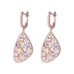 Orphelia 'Desi' Damen 925 Sterling Silber Tropfenohrringe - Rosa ZO-7430