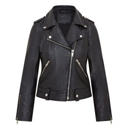 Schwarze Brando-Lederjacke f�r Damen � Chennai