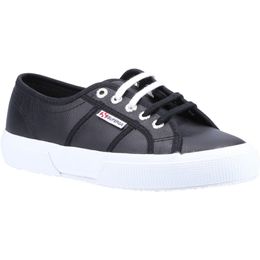 Superga 2750 Leather Herren Schwarz/Wei&szlig; Turnschuhe