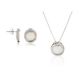 Orphelia Damen 925 Sterling Silber Set: Kettenanh&auml;nger + Ohrringe - Silber SET-5901