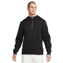 Nike Herren Dri-FIT Golf Hoodie (Schwarz/Silber geb&uuml;rstet)
