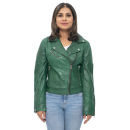 Damen-Leder-Klassiker-Biker-Brando-Jacke-Baku