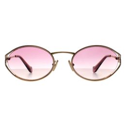 Miu Miu MU52YS 5AK06S goldbraune Sonnenbrille mit violettem Farbverlauf
