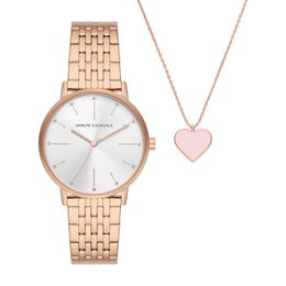Armani Exchange Lola ros&eacute;gold Damen Armbanduhr AX7145SET