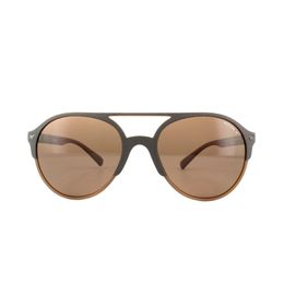 Lunettes De Soleil De La Police Jeu 7 SPL163 94CP Mat Brun Brun Polaris&eacute;