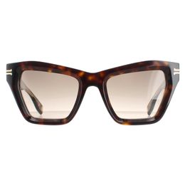 Marc Jacobs Cat Eye Damen Havanna Kristall Braun Gradient MJ 1001/S Sonnenbrille