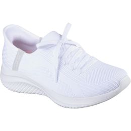 Skechers Ultra Flex 3.0 Brilliant Path Textiler Damen Sneaker in Wei&szlig;