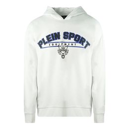 Philipp Plein Sport Ausr&uuml;stung Logo Wei&szlig;er Hoodie