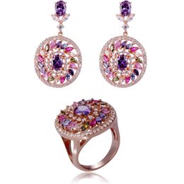 Orphelia 'Enya ' Damen-Set aus 925er Sterlingsilber: Ohrringe + Ring &ndash; Ros&eacute; SET-7428/RG