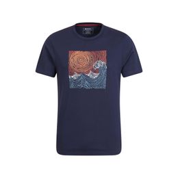 Mountain Warehouse Herren Tidal Wave Bio-Baumwolle T-Shirt (Marine)