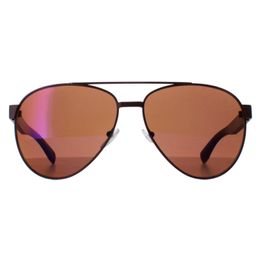 Lacoste L185S 615 mat rood bruine zonnebril