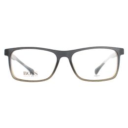 HUGO BOSS Rectangulaire Hommes Grise Marron Pattern Boss 1084 / it