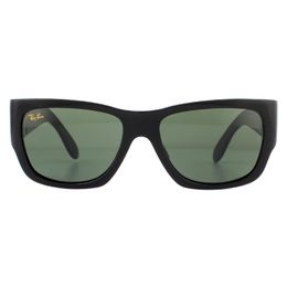 Ray-Ban Lunettes De Soleil Nomad RB2187 901/31 Brillant Noir Vert G-15
