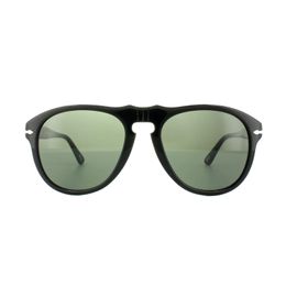 Persol Aviator Mens Schwarz Gr&uuml;n Sonnenbrille