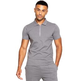 Enzo | Herren Zip Up Polo Shirt