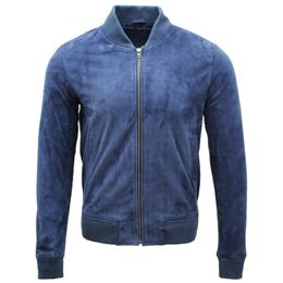 Varsity-Bomberjacke aus weichem Wildleder