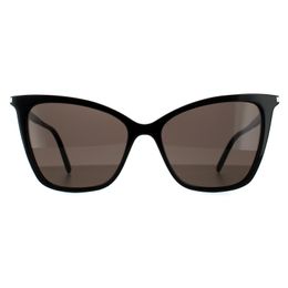 SAINT LAURENT Cat Eye Damen Schwarz Grau Sonnenbrille