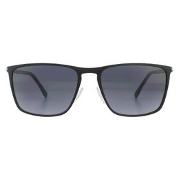 HUGO BOSS Rectangle Mens Matte Schwarz Grau Gradient