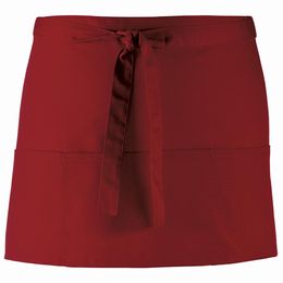 Premier Ladies/Womens Colours 3-Taschen-Sch&uuml;rze (Burgunderrot)