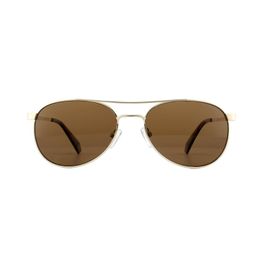 Polaroid Aviator Womens Gold Bronze polarisierte Sonnenbrille