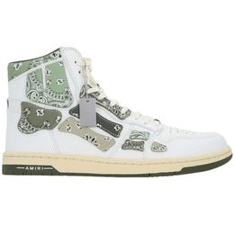 Amiri Bandana Skel Top High-Top-Sneaker in Olivgrun