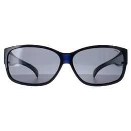 INVU Rectangle Unisex Transparent Blau Blau Polarisiert E2401