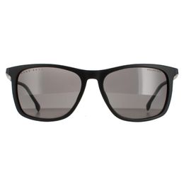 HUGO BOSS Rectangle Herren Matt Schwarz Grau Polarisiert BOSS 1249/S/IT