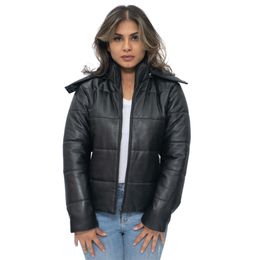 Puffer-Leder-Bomberjacke f&uuml;r Damen &ndash; Ajax
