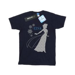 Disney - "Frozen Elsa Christmas Silhouette" T-Shirt f&uuml;r Damen (Marineblau)