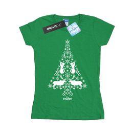 Disney - "Frozen Christmas Tree" T-Shirt f&uuml;r Damen (Irisch-Gr&uuml;n)