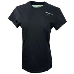 Off-White Woman Logo Schwarzes T-Shirt