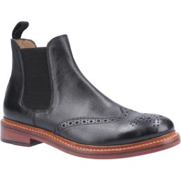 COTSWOLD Cotwold Herren Siddington Leder elastische Kleid Stiefel (schwarz)